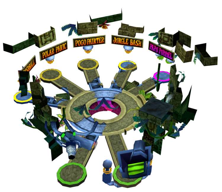 Warp Room 1 - Crash Bash - PlayStation - The Models Resource
